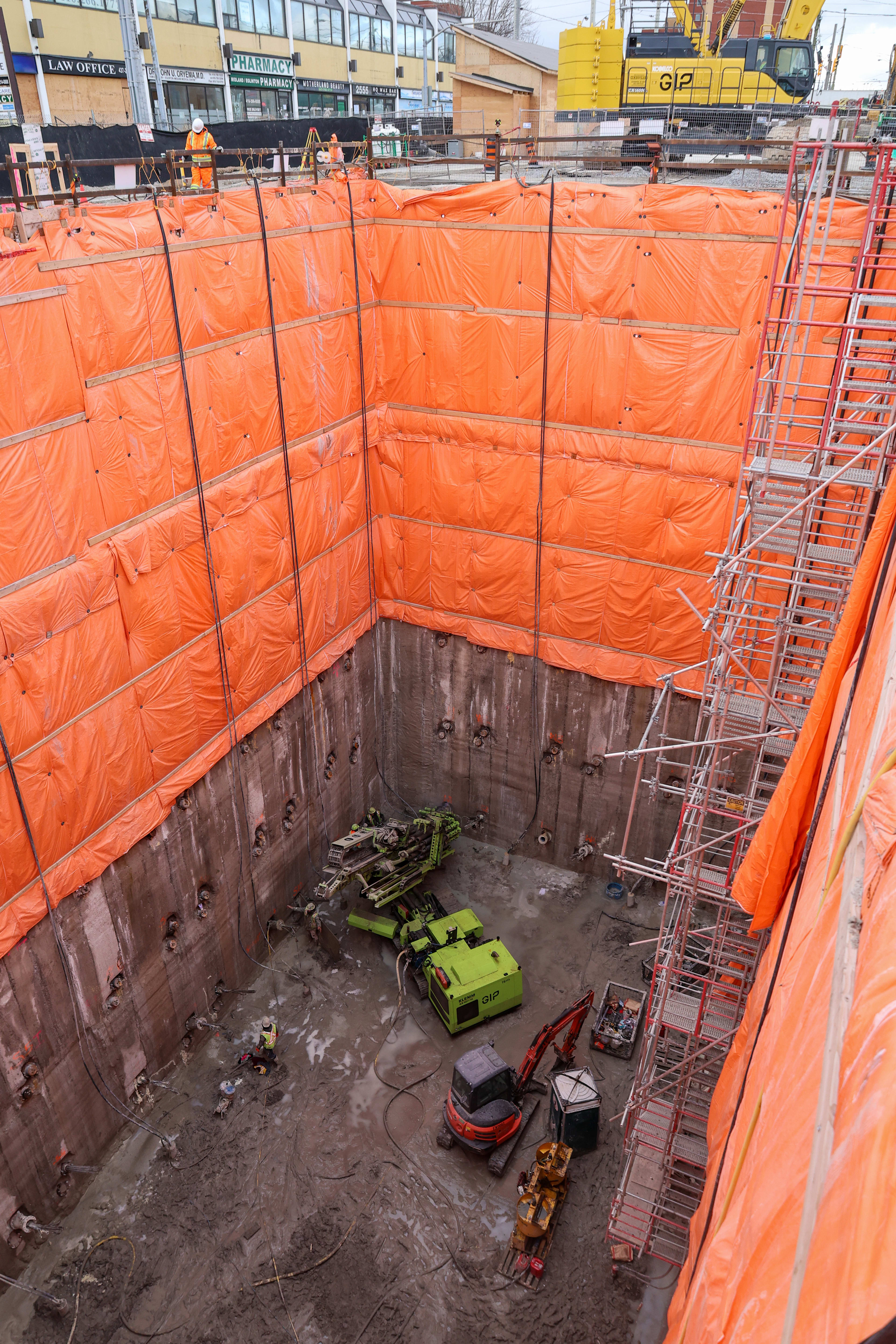 Puits d’extraction du tunnel