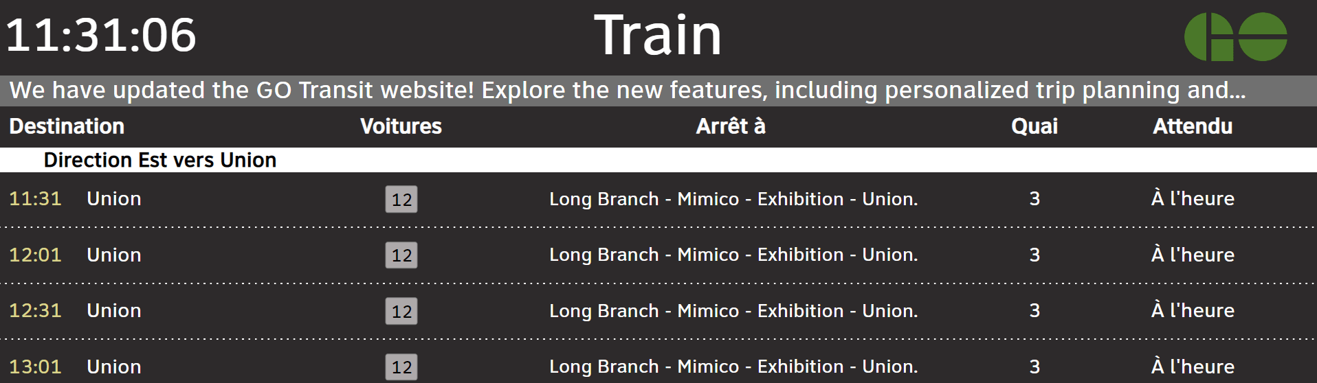 GO Transit - Monter à Bord du Train GO