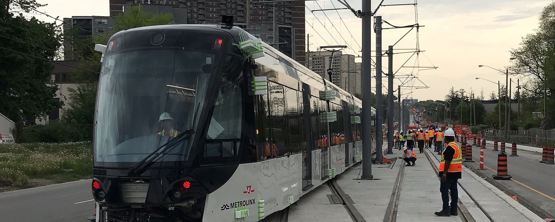 Finch West LRT light rail vehicle testing now underway