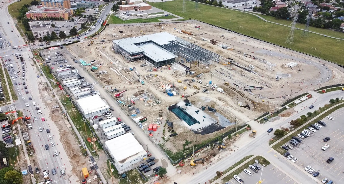 Aerial flight gives perspective to massive Finch LRT project