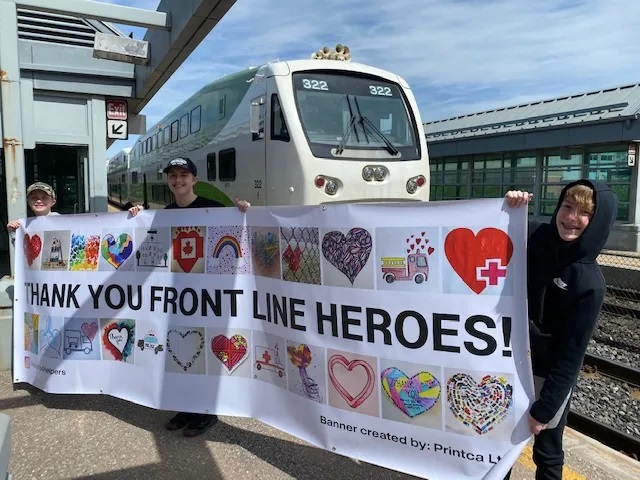 Banner appreciation for COVID-19 heroes