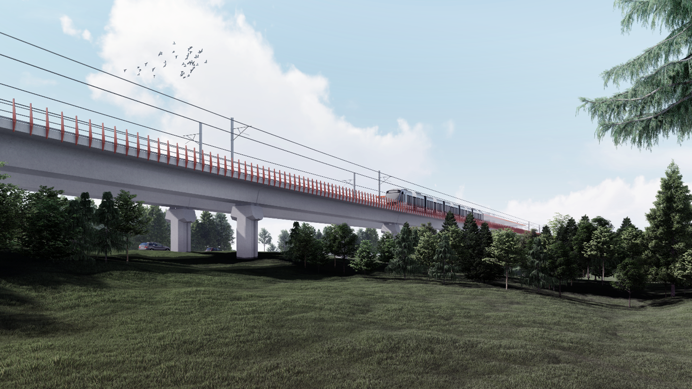 Elevated guideway
