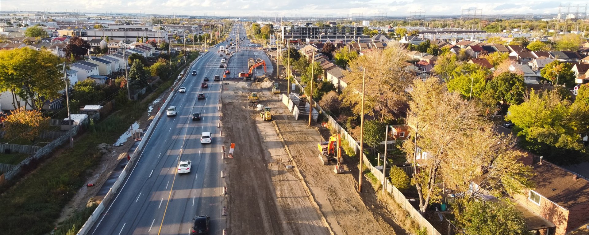 Widening roads for Finch West LRT project