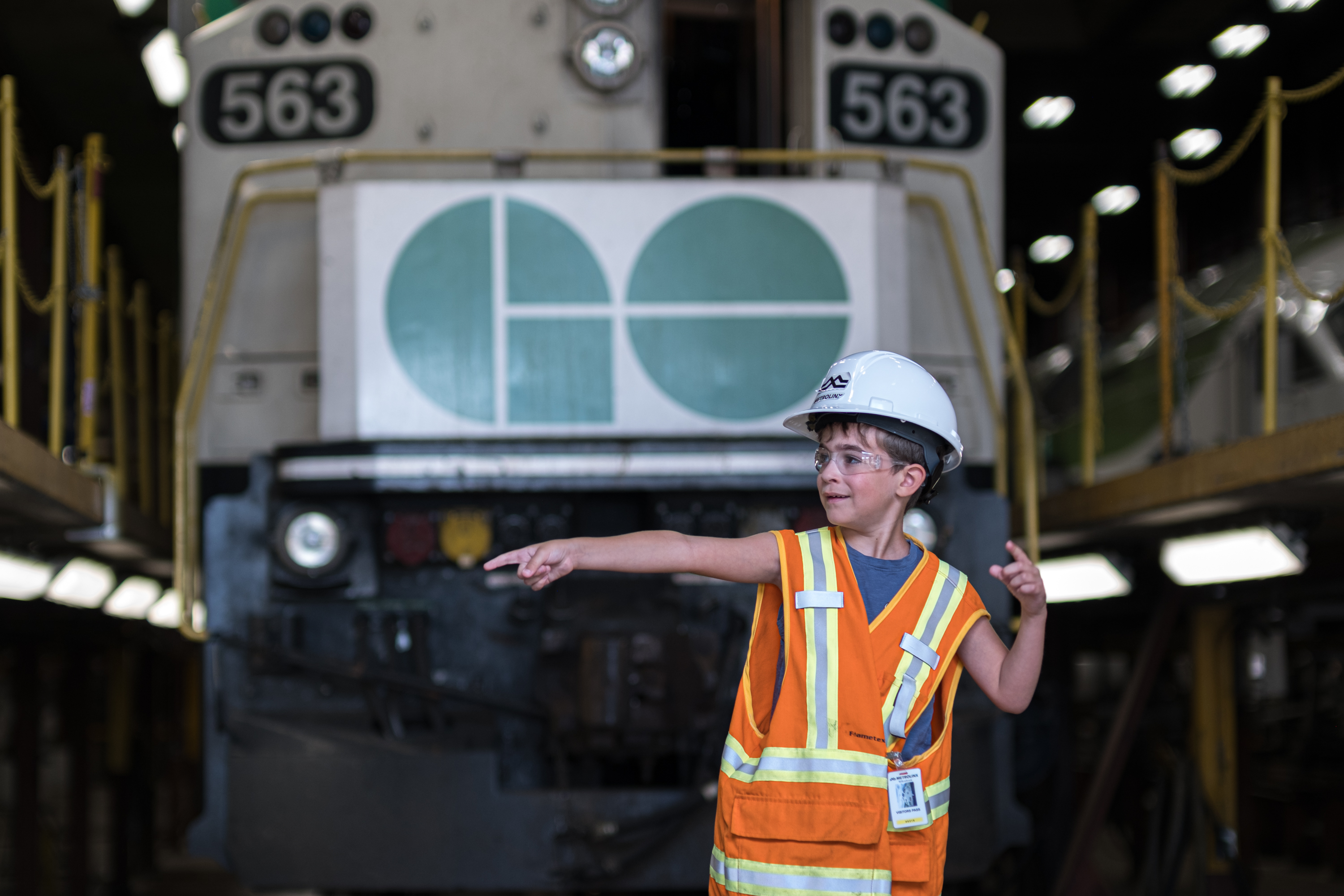 7-year-old transit fan goes behind the scenes with GO Trains