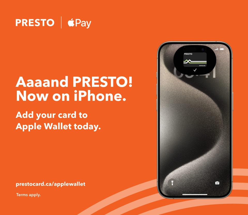 PRESTO in Apple Wallet launches today